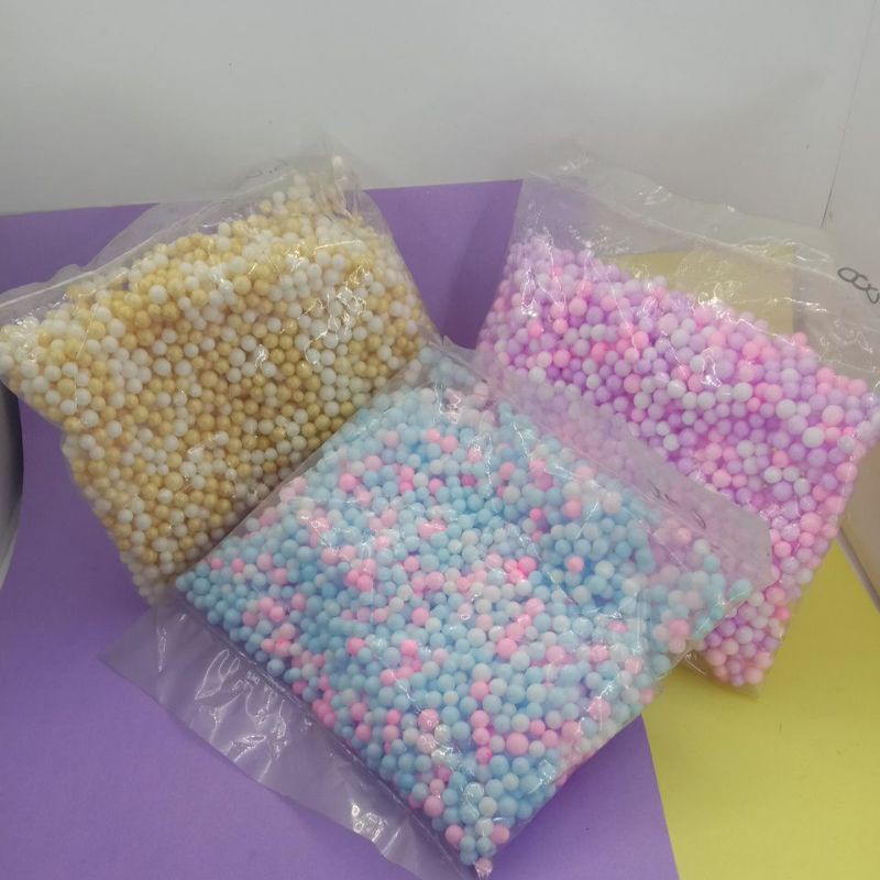 Jual [ COD / GROSIR ] Styrofoam salju 250 gr/Gabus warna warni / Gabus ...