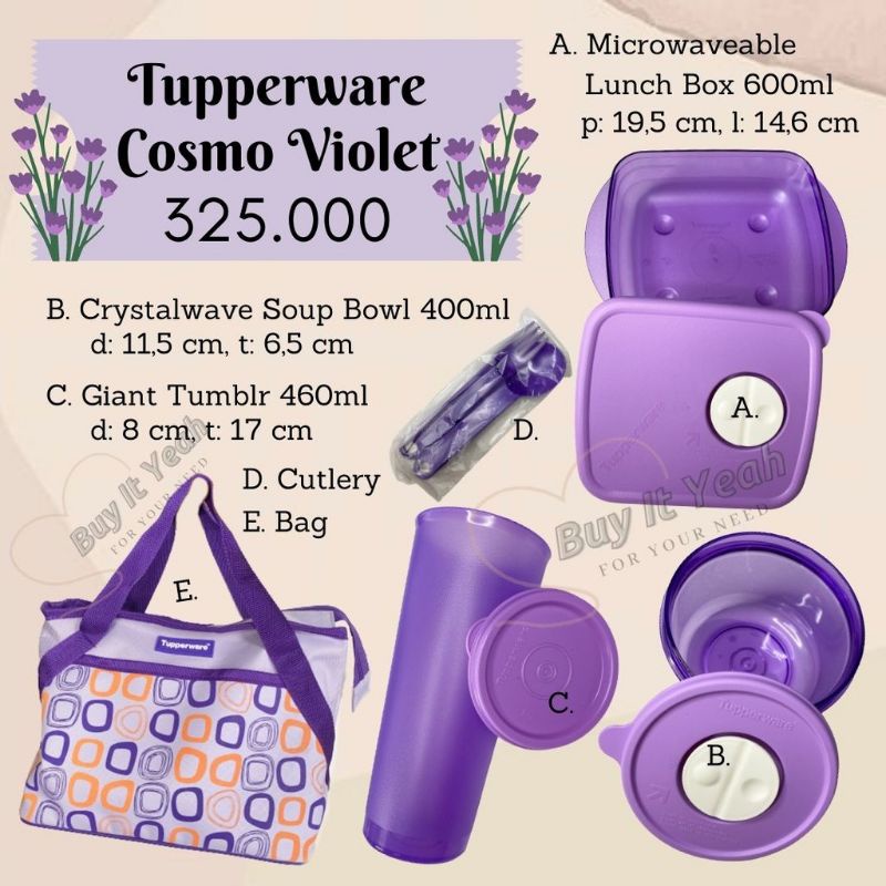 Jual Cosmo violet Tupperware | Shopee Indonesia