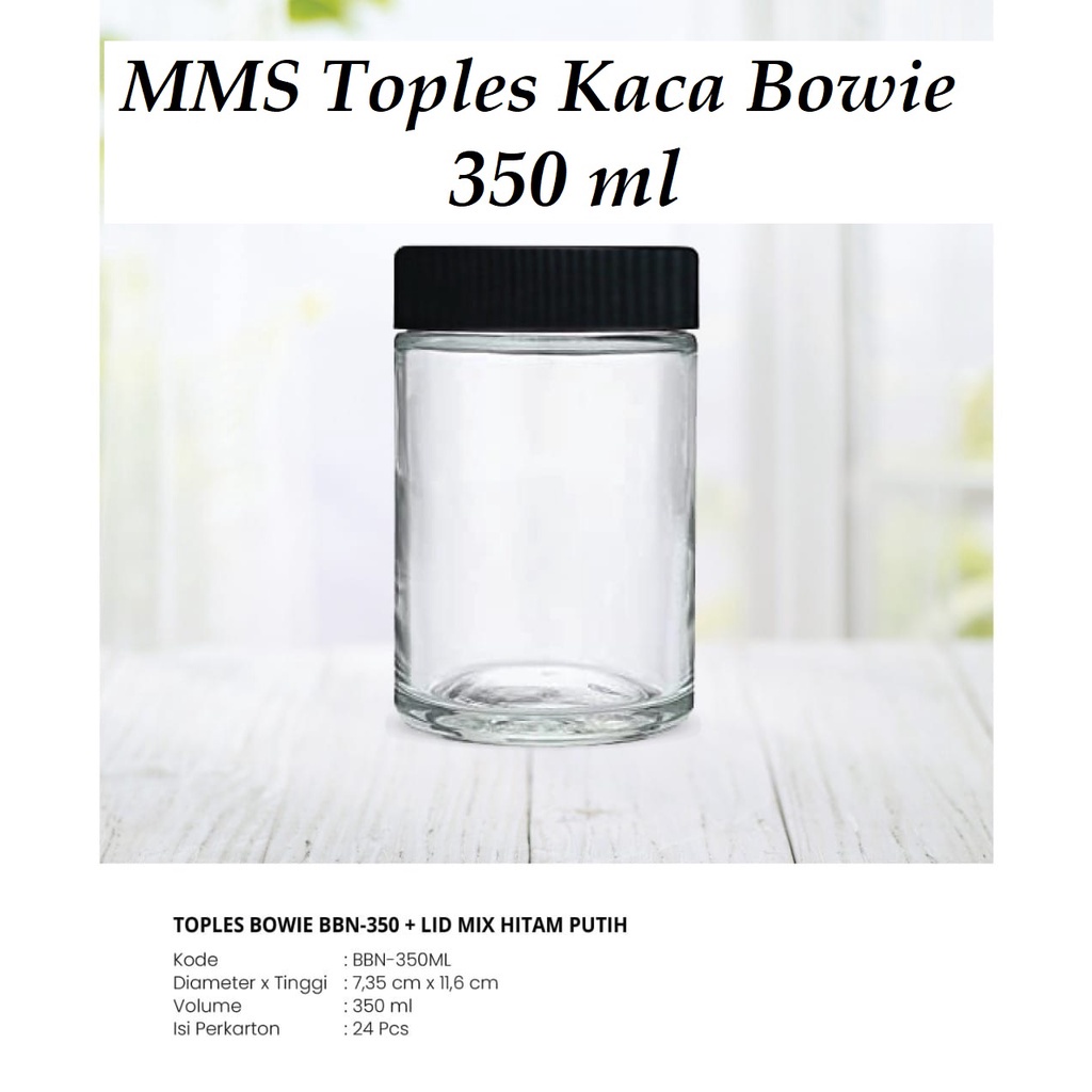 Jual MMS Toples Kaca Bowie 350 ml BBN-350 | Shopee Indonesia