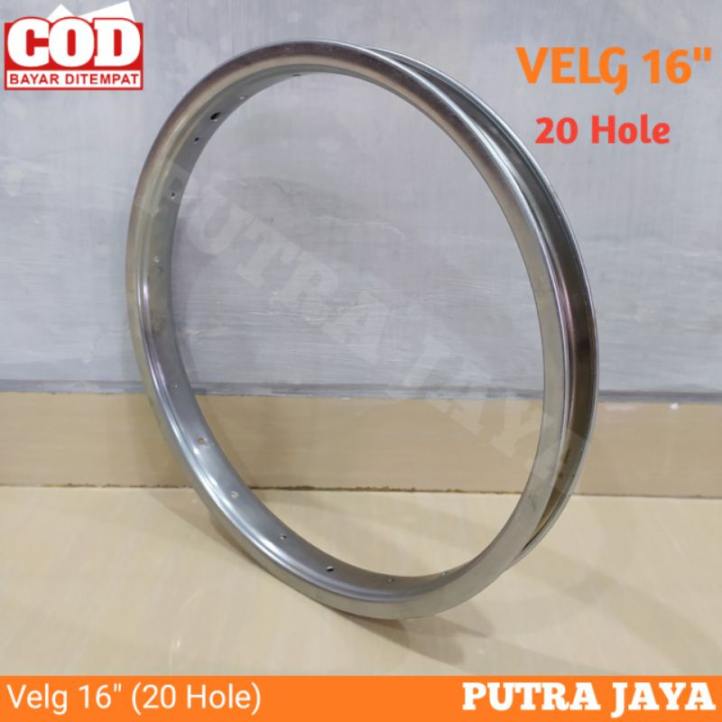 Jual Velg Sepeda 16 Rims Sepeda anak ukuran 16 isi 20 Hole Pelek Sepeda ...