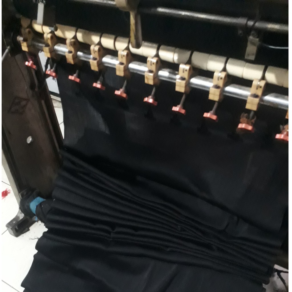 Jual Bahan kain RIB /BUR /hitam polos lebar 80cm, untuk jaket sweater ...
