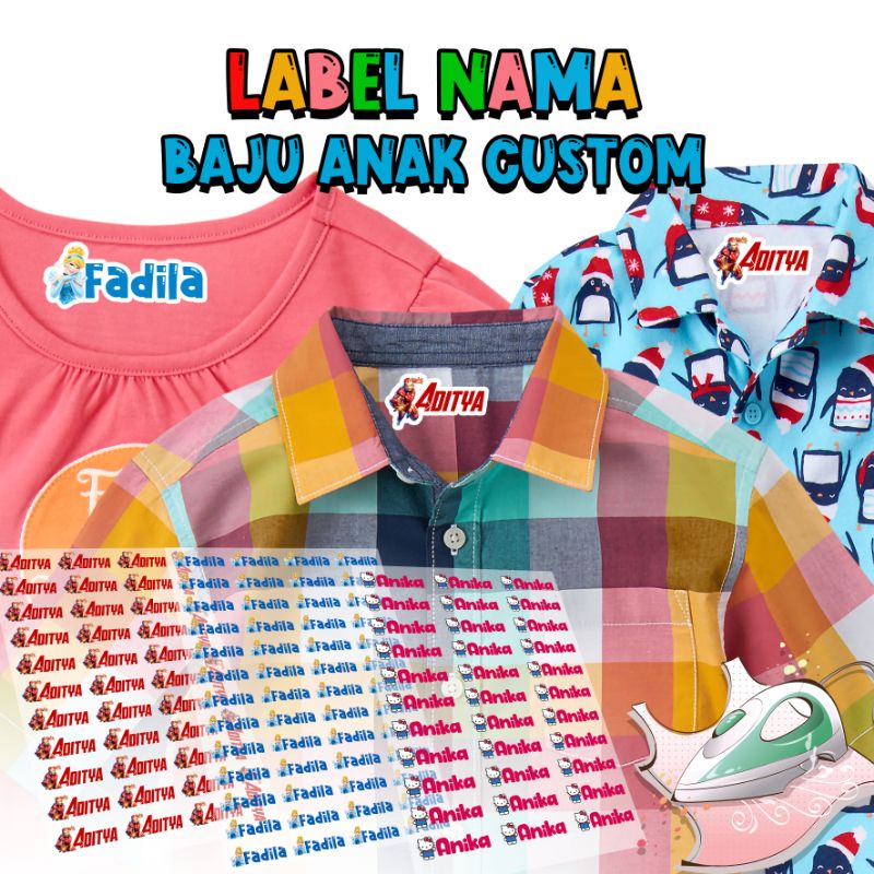 Jual Stiker Kain Nama Anak Custom / Stiker Baju Sekolah | Shopee Indonesia