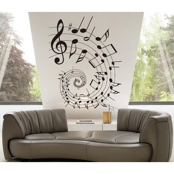 Jual METH XY1046 MUSIC NOTE ROTATION WALLSTICKER 60X90 TRANSWALLSTIKER ...
