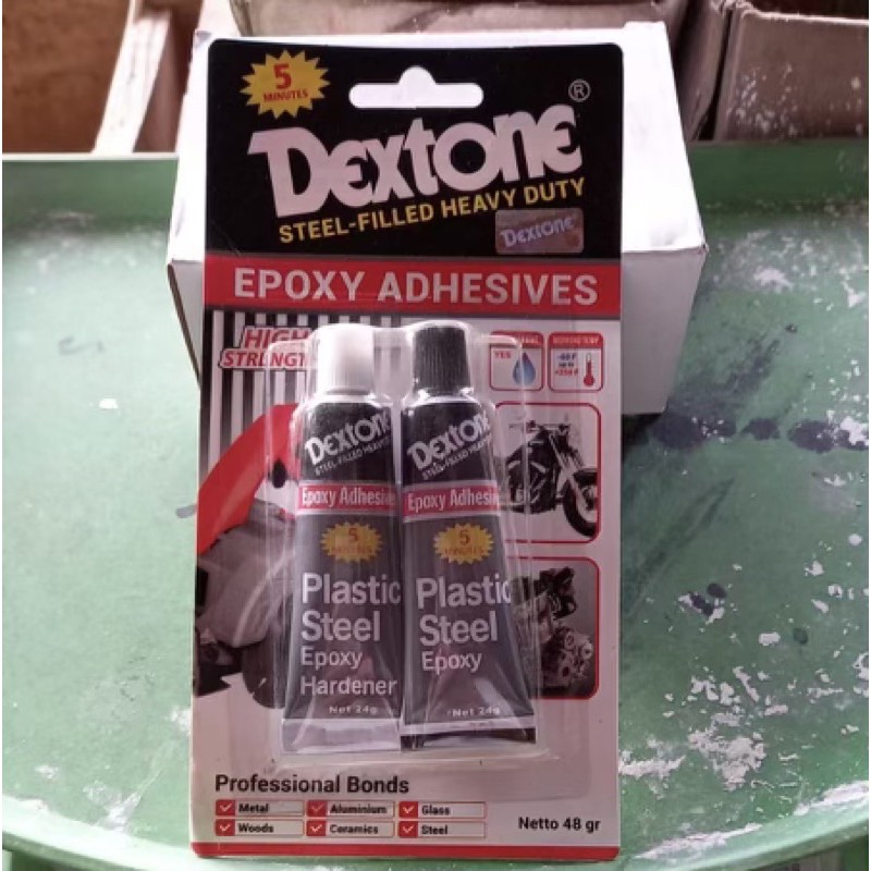 Jual Dextone Steel-Filled Heavy Duty Epoxy Adhesives 5 minutes // Lem ...