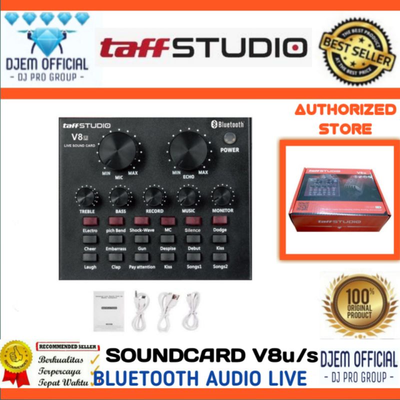 Jual taffSTUDIO Soundcard V8u / V8s Bluetooth Audio USB External Live ...
