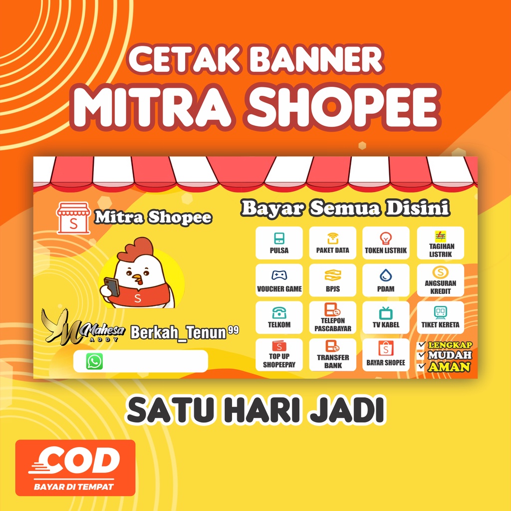Jual CETAK BANNER / SPANDUK MITRA SHOPEE / MURAH | Shopee Indonesia