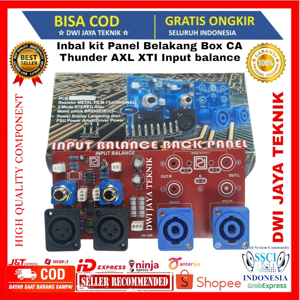 Jual KIT Input Balance Back Panel Panel Belakang Box CA GAS Thunder ...