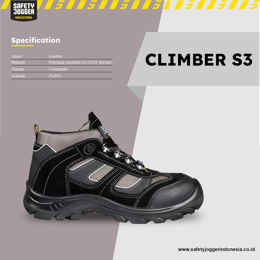 Jual Sepatu Safety Jogger Climber S3 SRC Metal Free | Shopee Indonesia