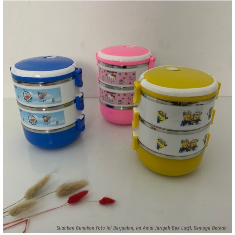 Jual Lunch Box Rantang 3 Susun Karakter rantang stainless | Shopee ...