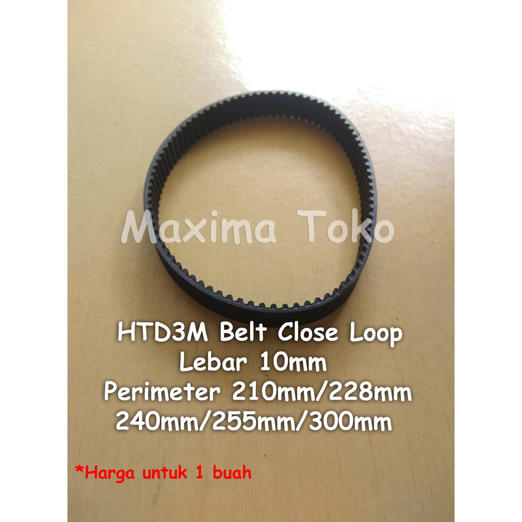 Jual Timing Belt HTD3M gigi 70 76 80 85 100 L 210mm 228mm 240mm 255mm 300mm Close loop Lebar ...