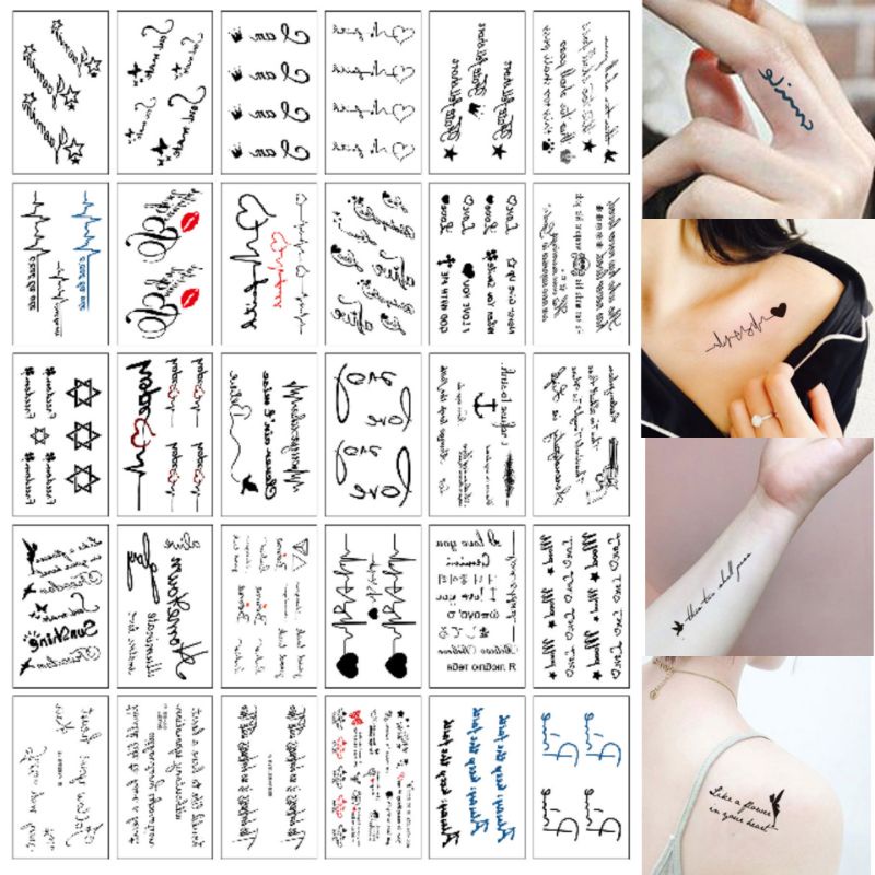 Jual Grosir Termurah Tato Aesthetic tulisan singkat - Tatto Temporer ...