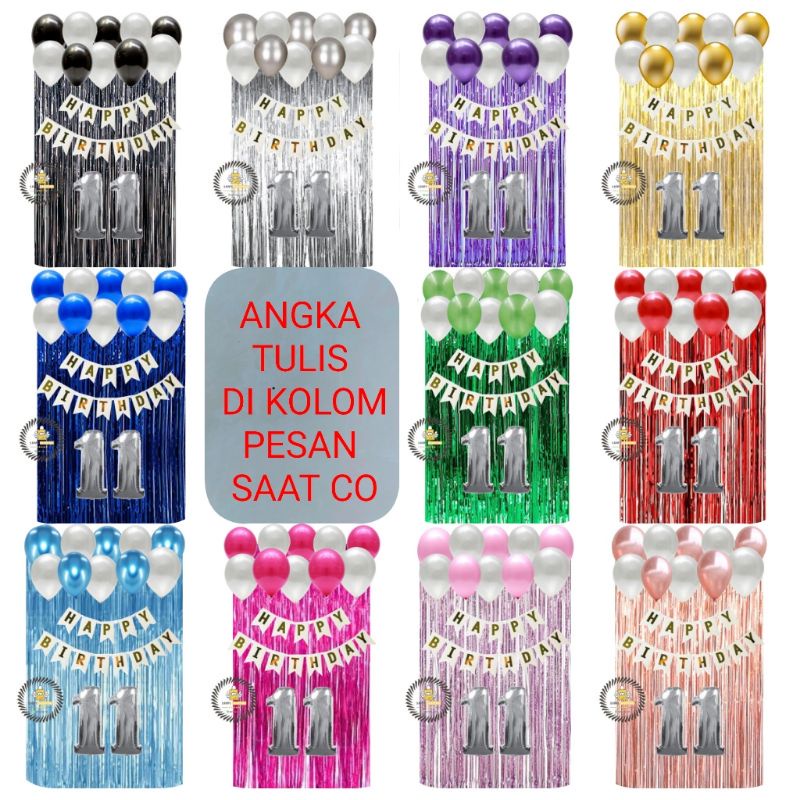 Jual PAKET SET DEKORASI ULANG TAHUN/ HAPPY BIRTHDAY SEGI LIMA PUTIH ...