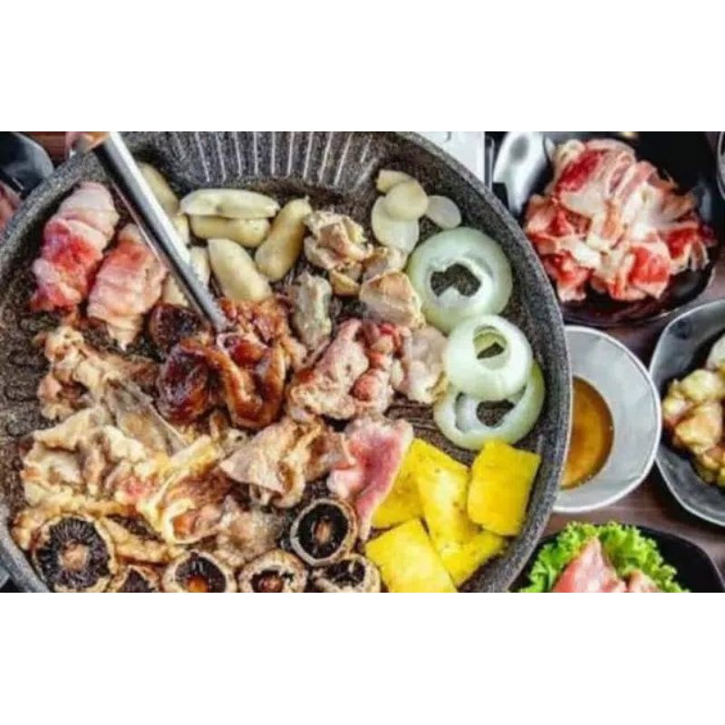 Jual Korean BBQ Fry Pan/BBQ Grilled Pan/Pemanggang BBQ Frypan | Shopee ...