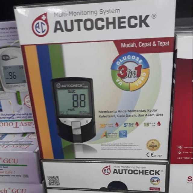Jual Autocheck 3 in 1 (Alat Cek Gula Darah, Kolesterol dan Asam Urat ...