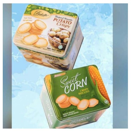 Jual Biskotto Potato Crispy 400gr/ Biscuit Kaleng Lebaran | Shopee ...