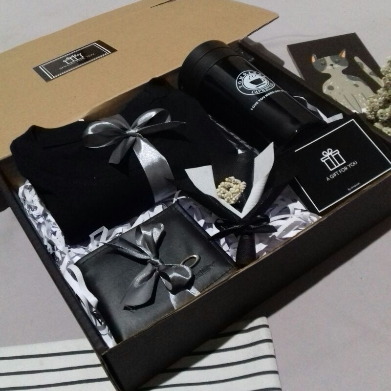 Jual HAMPERS FOR MAN GIFT BOX COWOK COFFE HAMPERS BLACK SERIES KADO ...