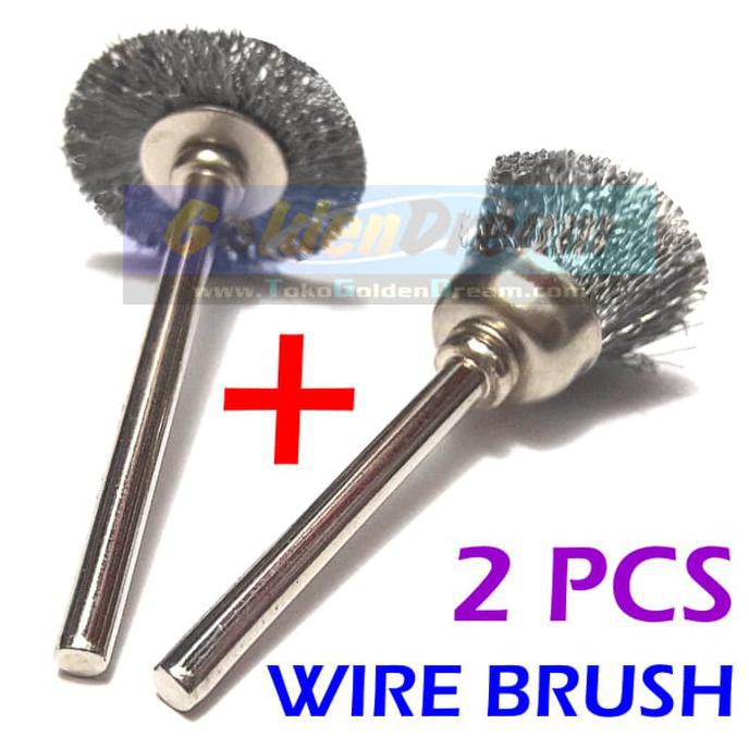 Jual 2Pcs Sikat Kawat Wire Brush Mini Grinder Mangkok Roda Besi Baja ...