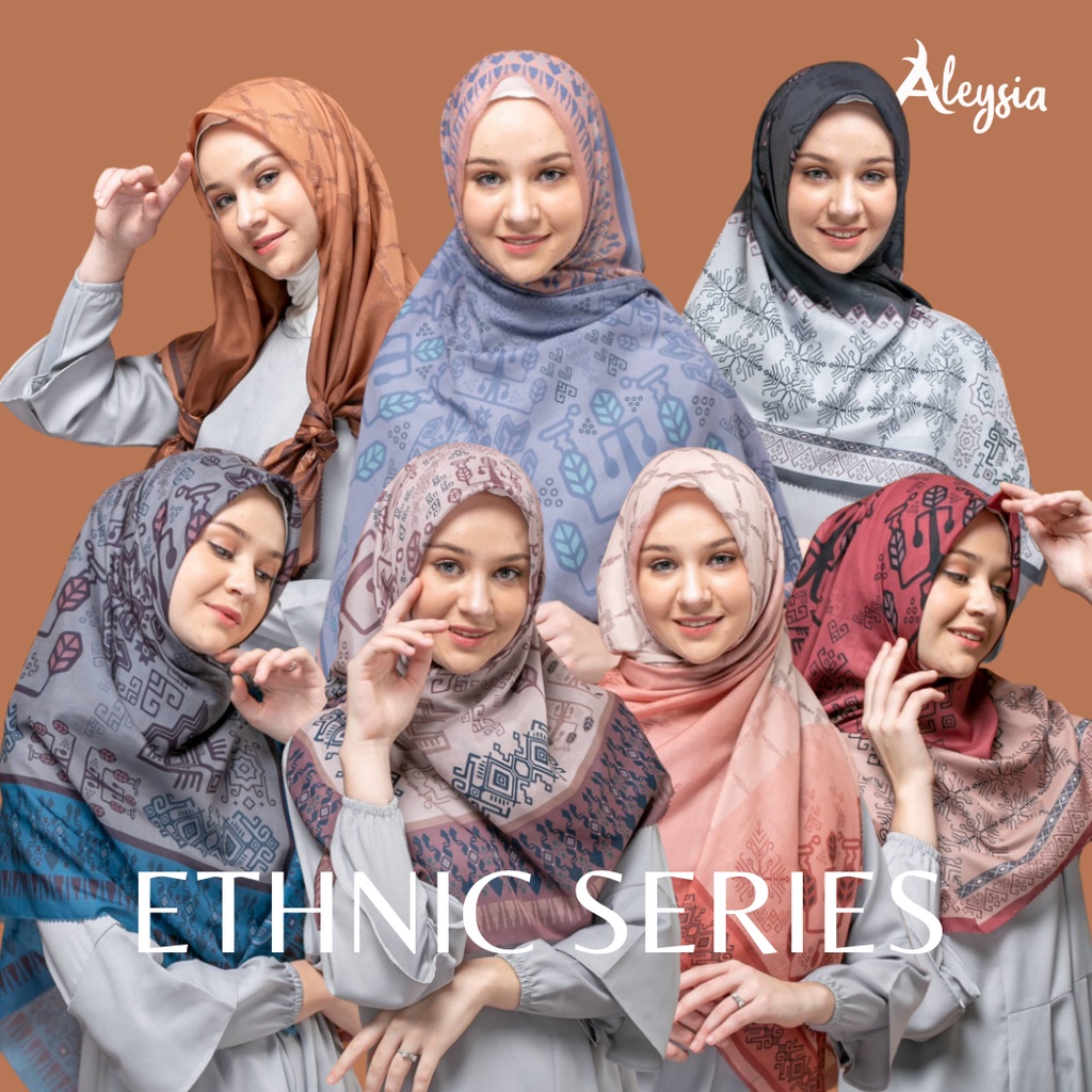 Jual Ethnic Series - Aleysia Hijab Printing | Shopee Indonesia