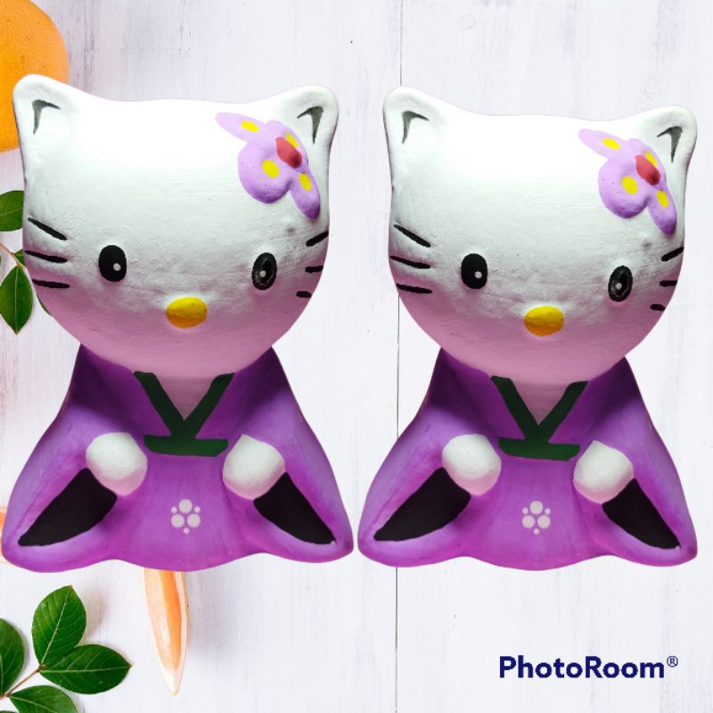 Jual Celengan Tanah Liat/Gypsum Karakter Hello Kitty Besar /CELENGAN ...