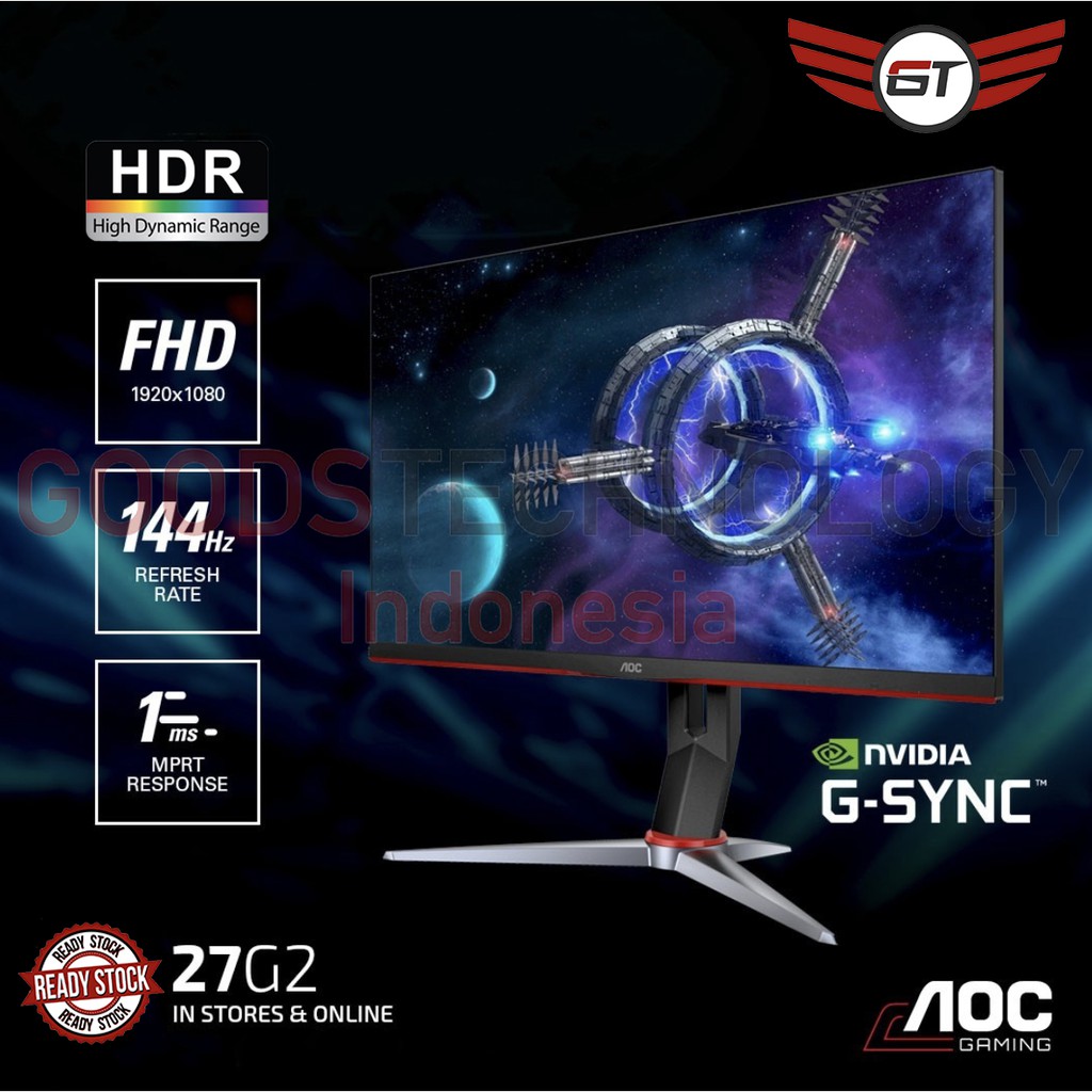 Jual Monitor LED AOC 27G2 144Hz 1Ms IPS G-Sync FHD Gaming Monitor 27 ...