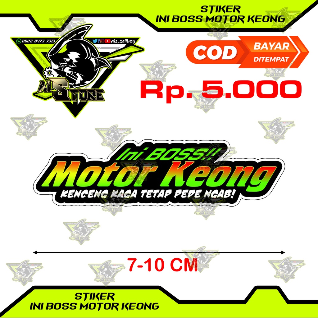 Jual Stiker Ini Boss Motor Keong | Shopee Indonesia