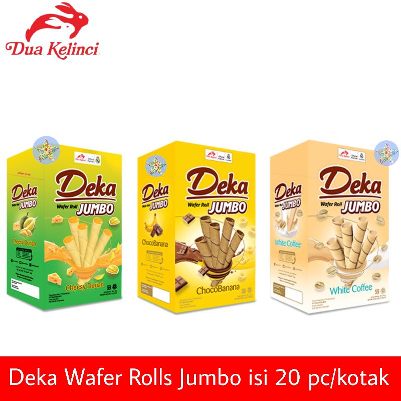 Jual Deka Jumbo Wafer Rolls isi 20 pc/kotak | Shopee Indonesia
