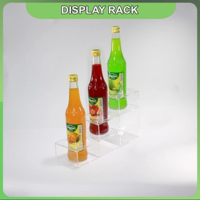 Jual Rak Botol - Rak Acrylic Display Botol Sirup Isi 3 | Shopee Indonesia