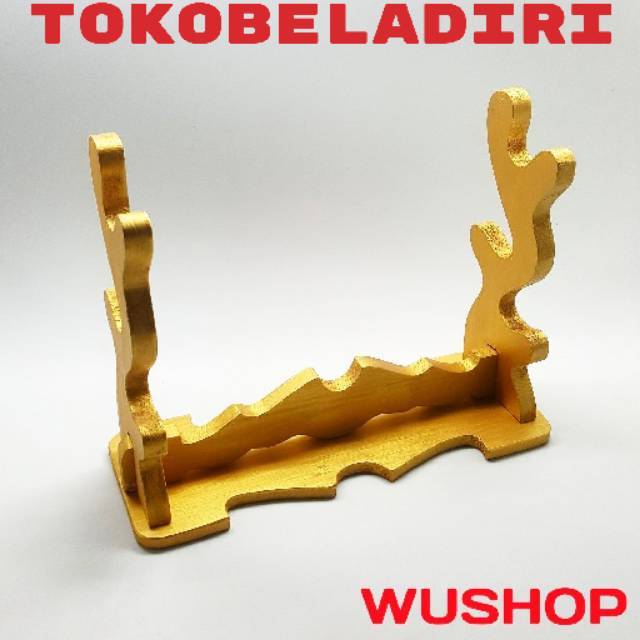 Jual RAK TATAKAN SENJATA 201 Gold kayu | Shopee Indonesia