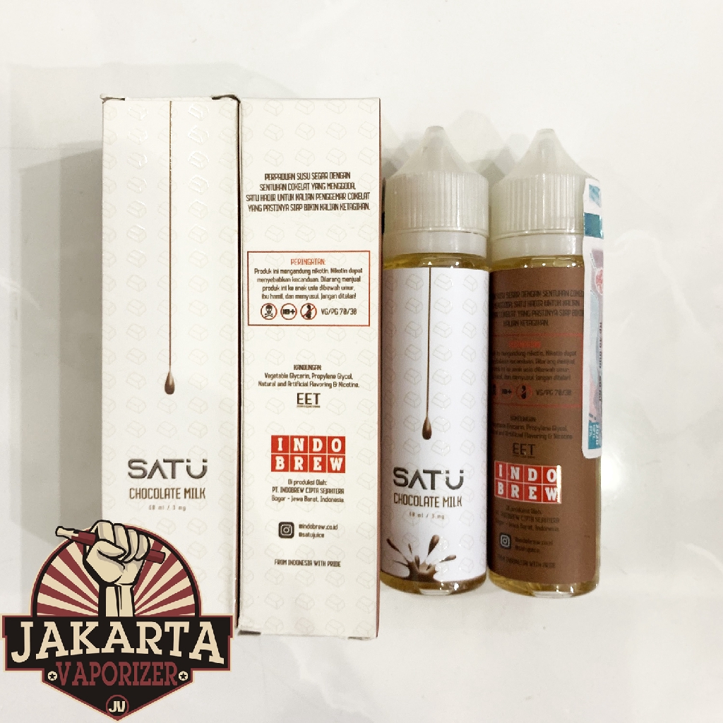 Jual SATU CHOCOLATE MILK 60ML 3MG 6MG BY INDOBREW SUSU COKLAT LIQUID ...
