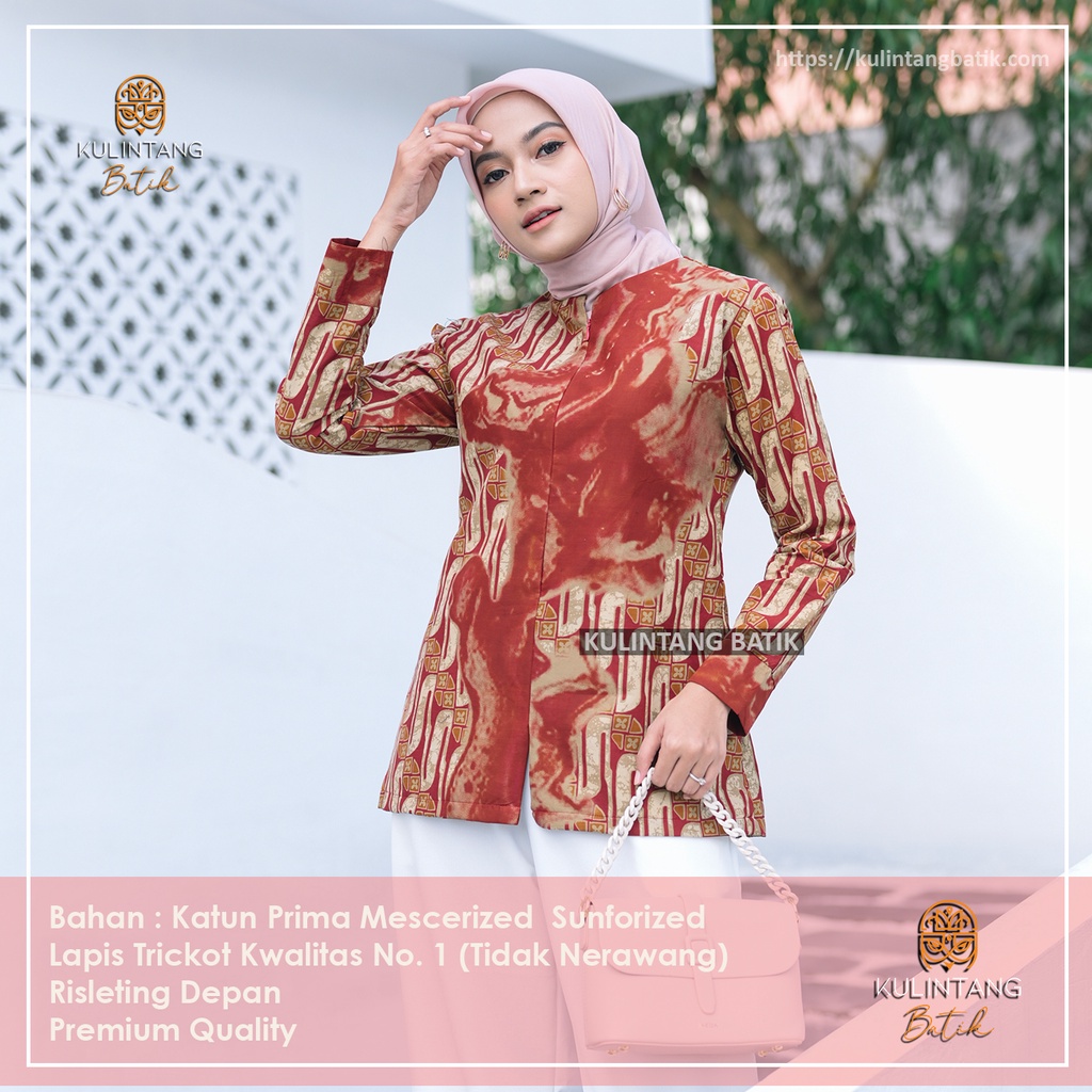 Jual Kulintang Batik - Atasan Baju Batik Wanita Kerja Kantor LAPIS ...