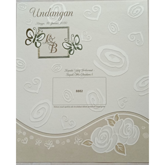 Jual Blangko Undangan Pernikahan ERA BARU / ERBA 8882 COVER Harga Murah ...