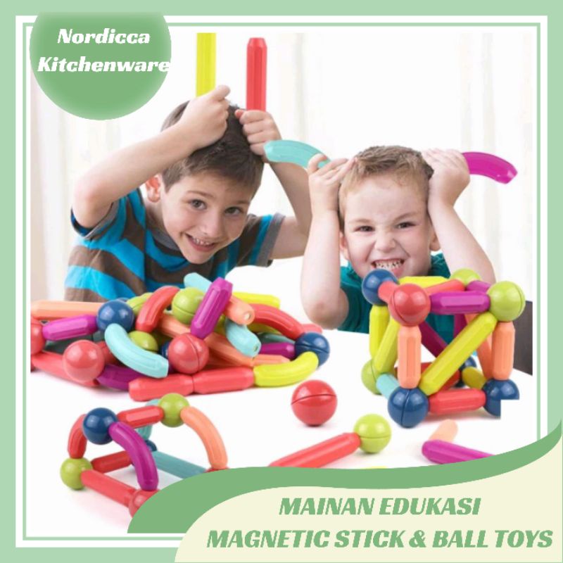 Jual Magnetic Sticks Toys & Balls | Magnetic Bar | Mainan Edukasi ...