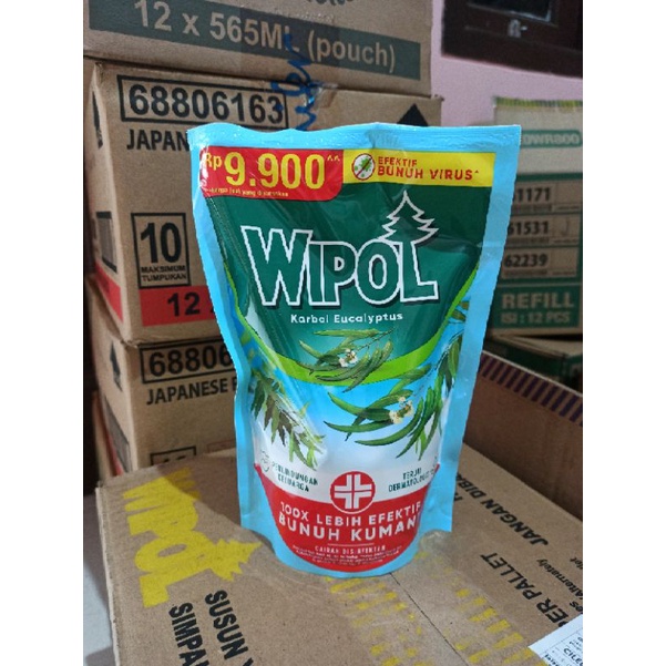 Jual Wipol Cairan Disinfektan Pembersih lantai Karbol Eucalyptus 450ml - 9.900 | Shopee Indonesia