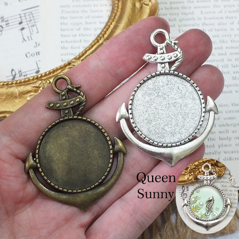 Jual Frame Cabochon Model Jangkar Fit 25 mm (2,5 cm) Cangkang Cameo ...