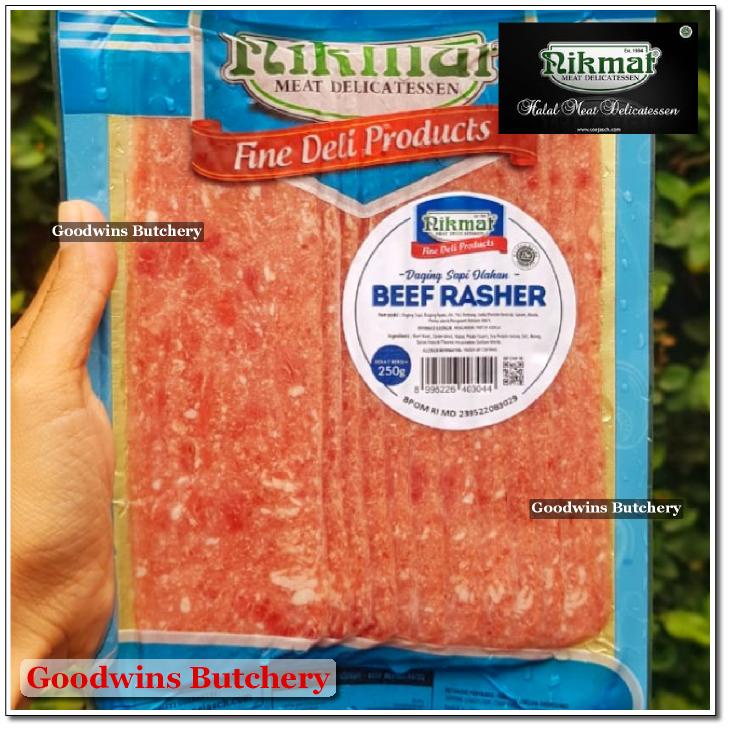 Jual BEEF RASHER SLICED frozen NIKMAT Halal Delicatessen Soejasch Bali ...