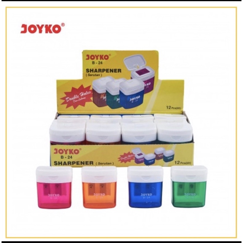 Jual Rautan / peruncing pensil merk joyko kontainer 2 lubang | Shopee ...