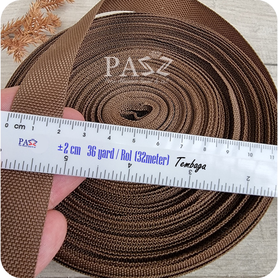 Jual Tali Webbing Pelipit / Bisban / PCR 2 cm 36 Yard/rol (32Meter ...