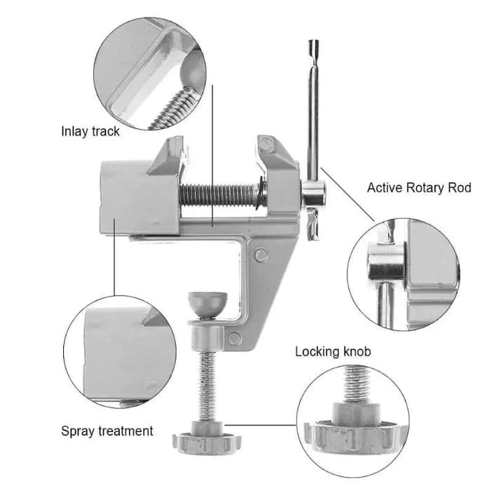 Jual PROMO !!! Mini Clamp Meja Klem Catok Vise Table Alumunium Penjepit ...