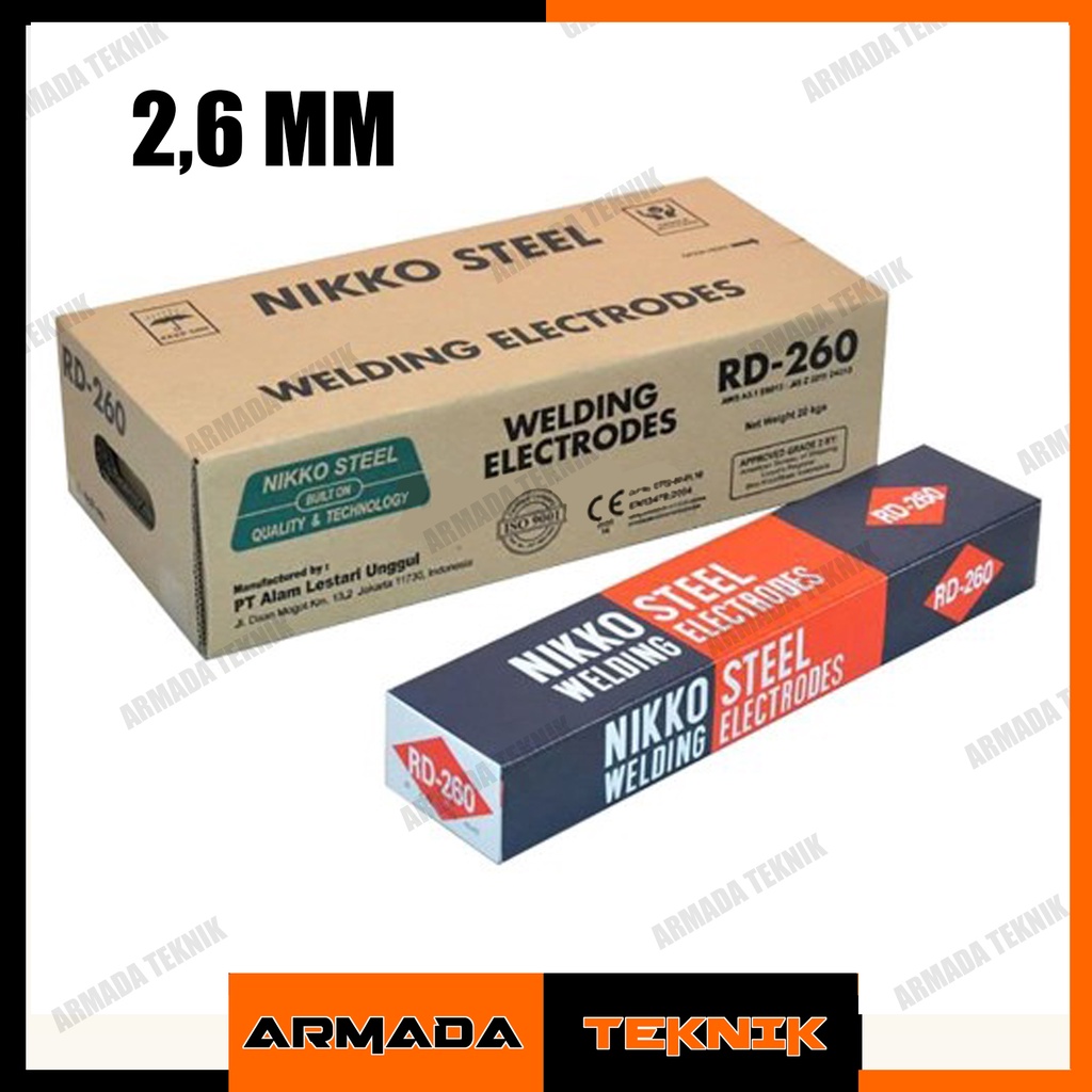 Jual Nkko Steel Kawat Las 2.6 mm RD 260 | Shopee Indonesia