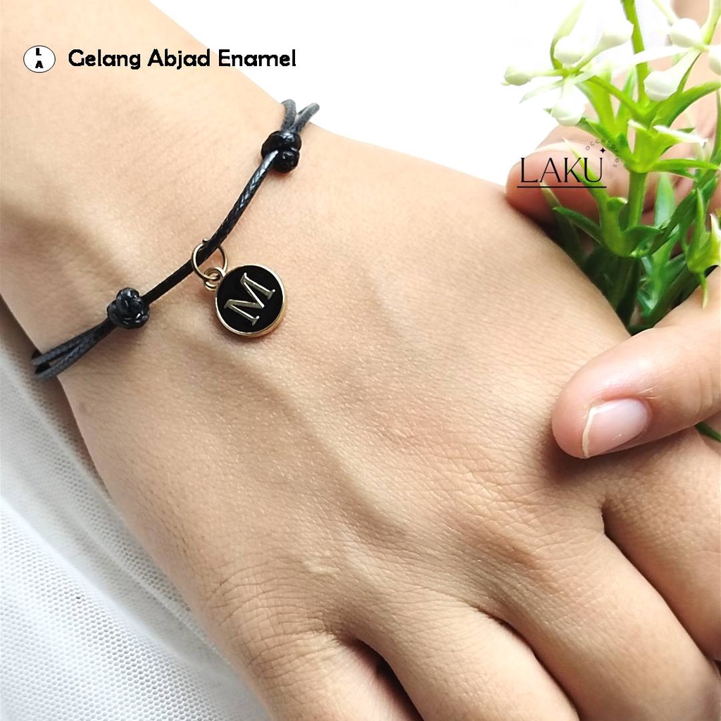 Jual Gelang Huruf Abjad A-Z Inisial Initial Nama Bracelet Liontin ...