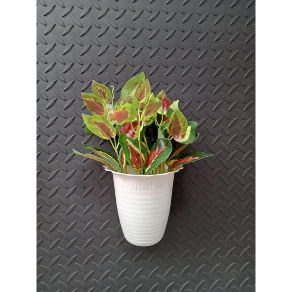 Jual ARIANI1318 BUNGA DAUN2 DENGAN POT DINDING ARTIFISIAL ARTIFICIAL ...