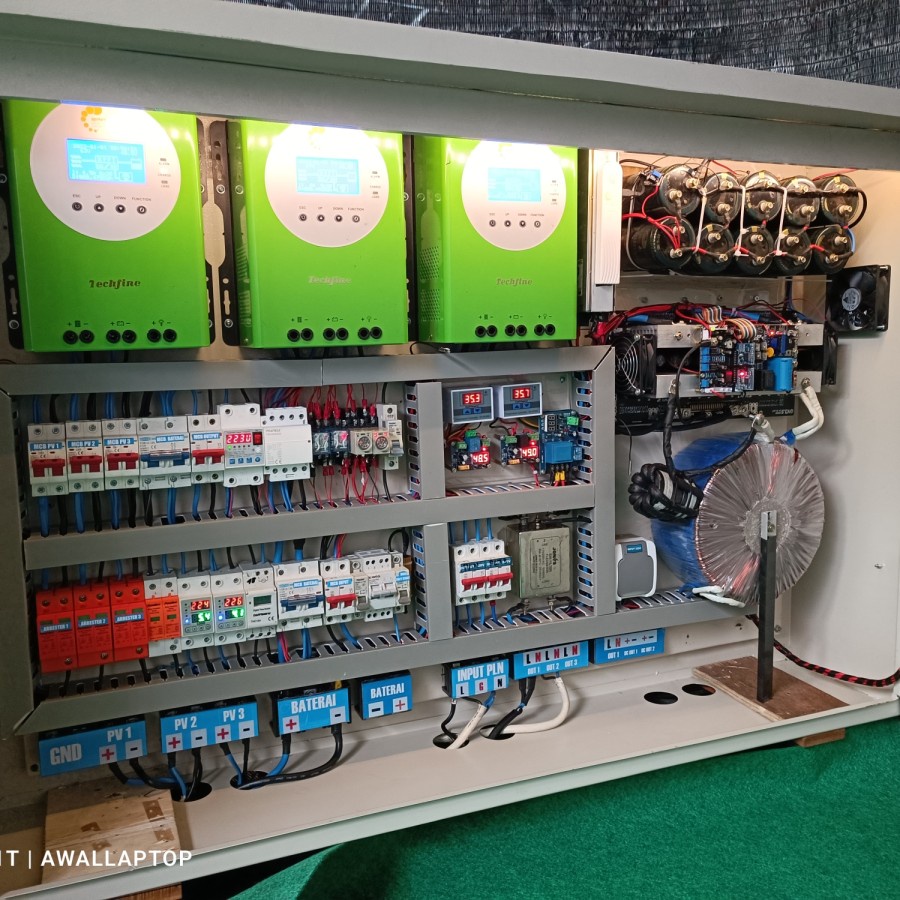 Jual box panel PLTS baryon mode otomatis panel Surya lengkap mppt inv ...