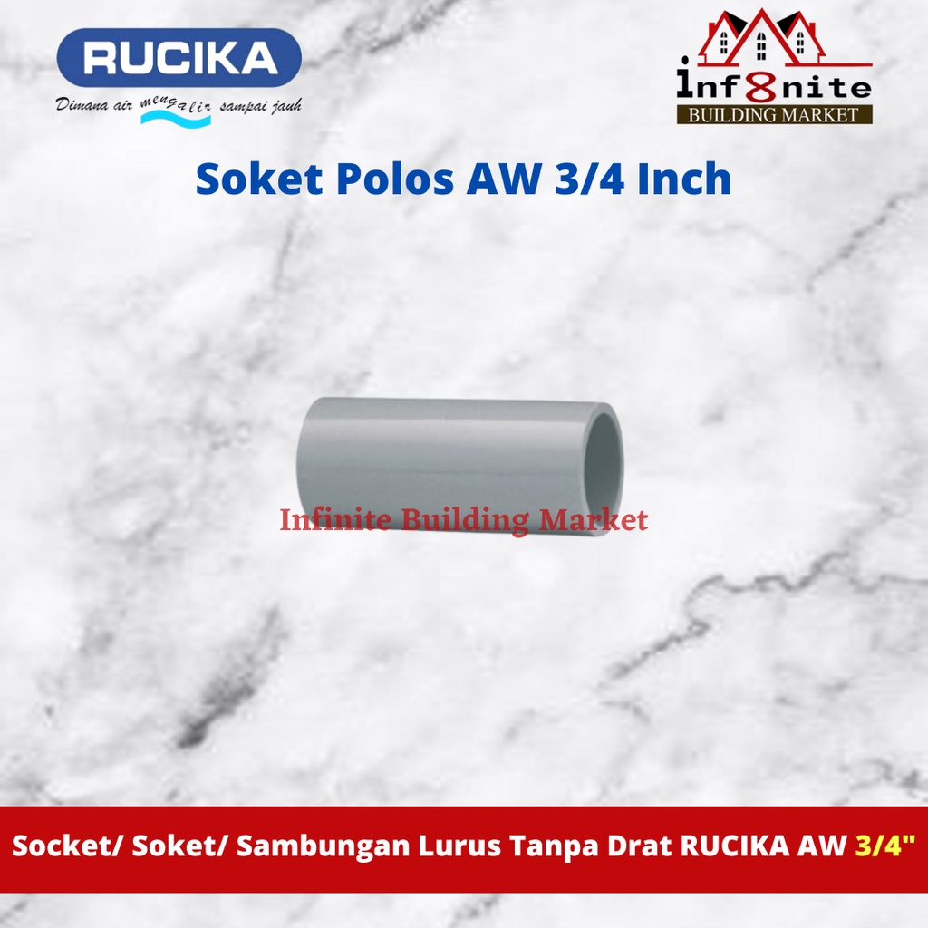 Jual Soket Socket RUCIKA AW 3/4" Sok Sock Sambungan Lurus Polos Tanpa ...