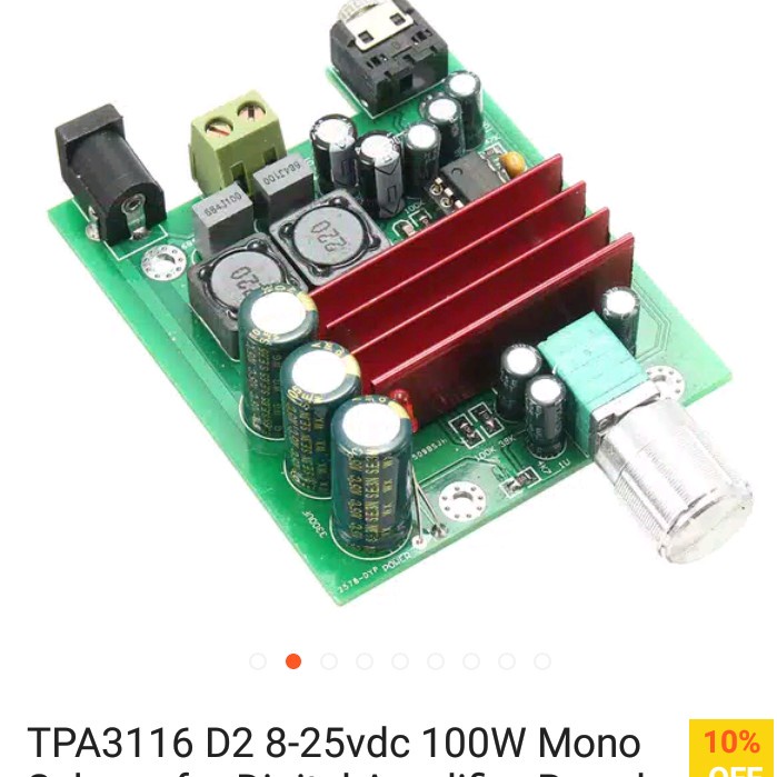 Jual amplifier subwoofer class d 100 watt tpa3116 / tpa3116d2 | Shopee ...