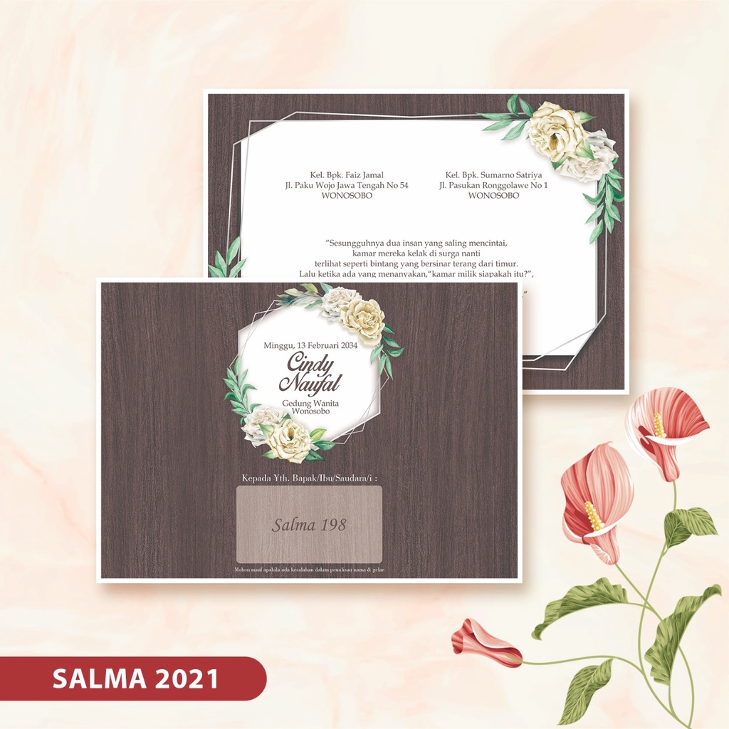 Jual Salma 198 | Blangko Undangan | Undangan Print | Undangan Kosong | Undangan | Undangan ...