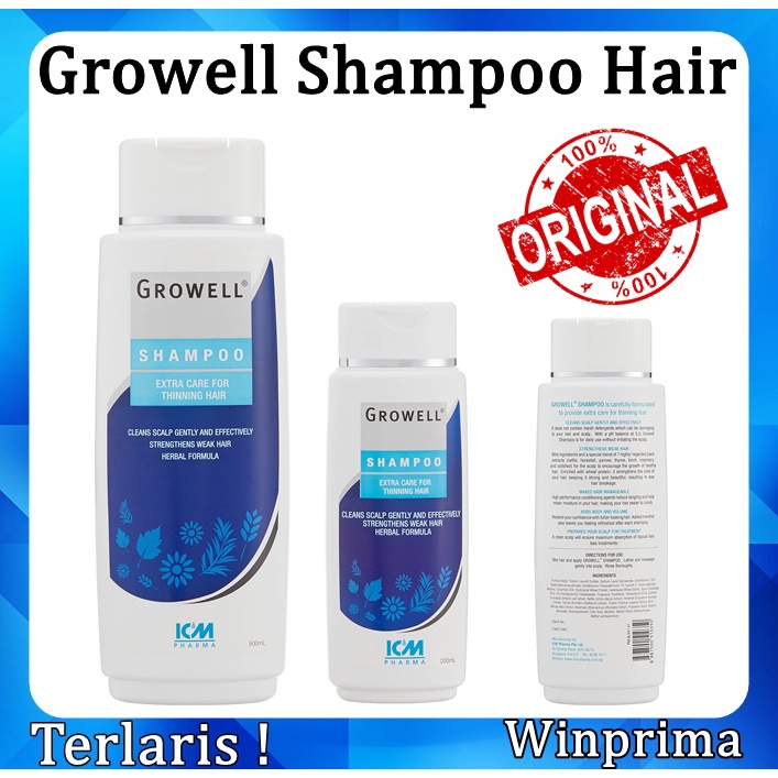 Jual Growell Shampoo Thinning Hair - Shampoo Growel - Scalp | Shopee ...