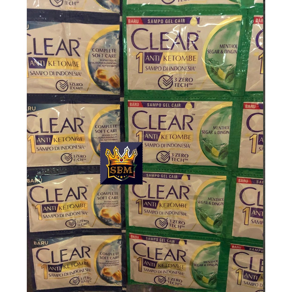 Jual SBM ~ UNILEVER Clear Shampo Shampoo RENCENG | 12 BARIS 24 SACHET ...