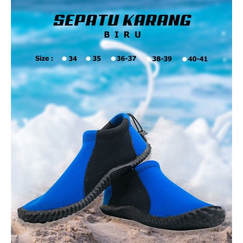 Jual SEPATU PANTAI ANTI KARANG BIRU | Shopee Indonesia