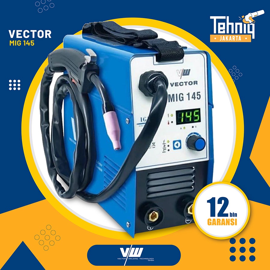 Jual Mesin Las Listrik / Trafo las VECTOR MIG-145 Gasless DC Mig Non ...