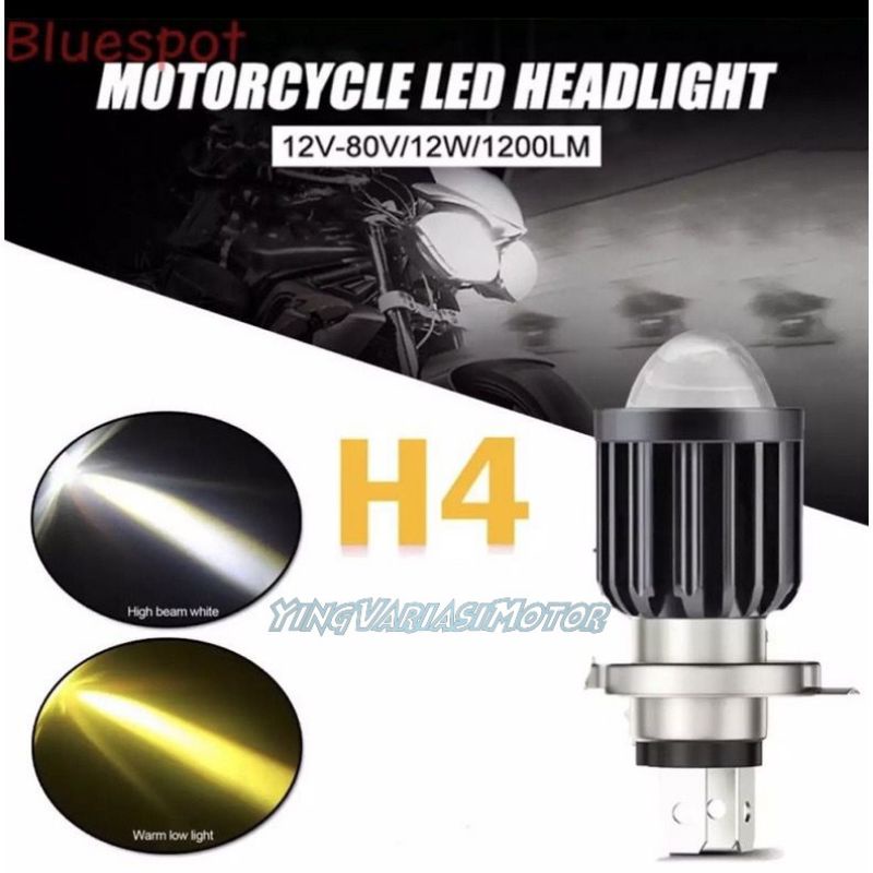 Jual Lampu LED Utama Motor Mobil H-4 Laser D2 2 Warna Kuning/Putih & Putih/Putih AC DC - D2-H4 ...